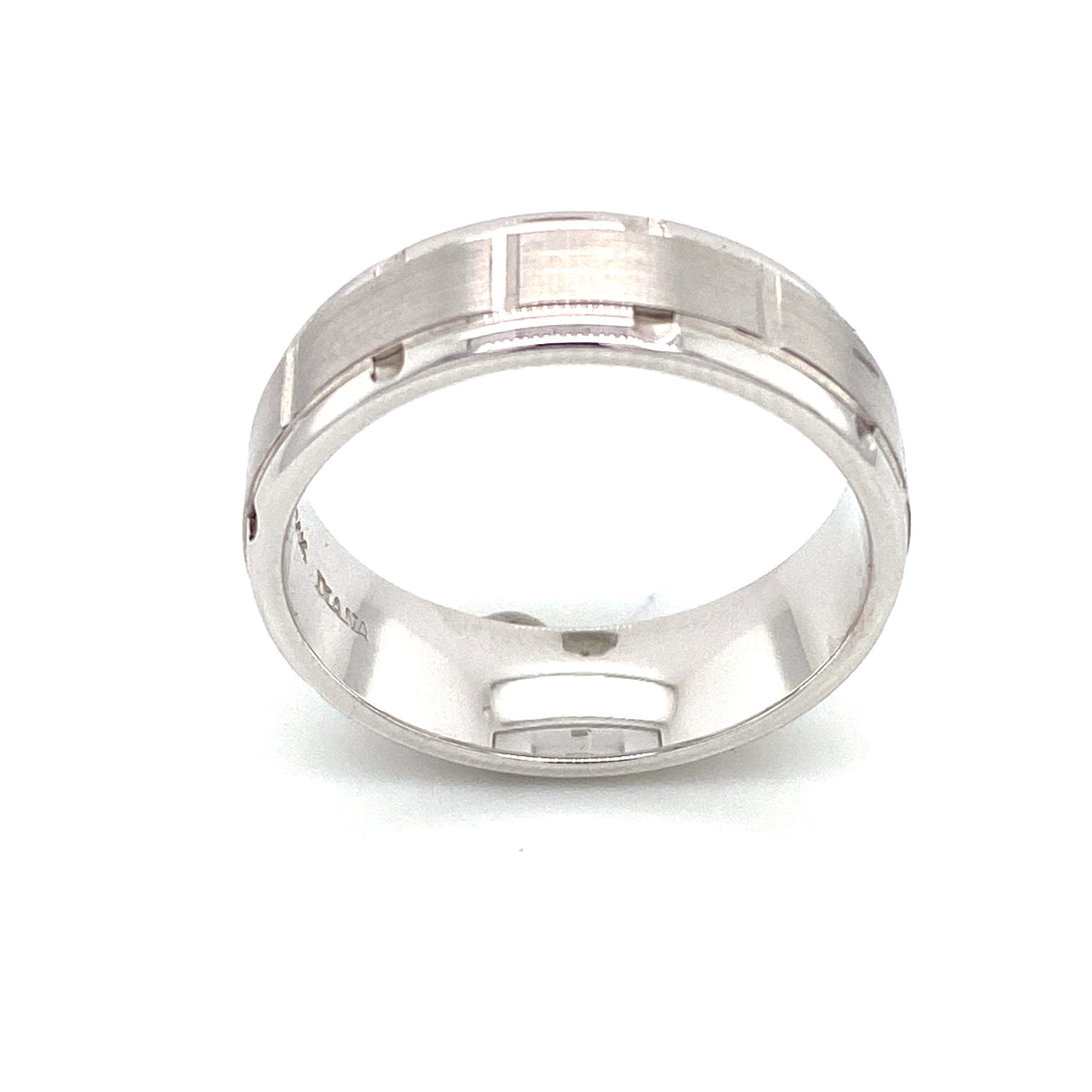 Diana Men's Notched Wedding Band – Le Joaillier Fine Jewelry